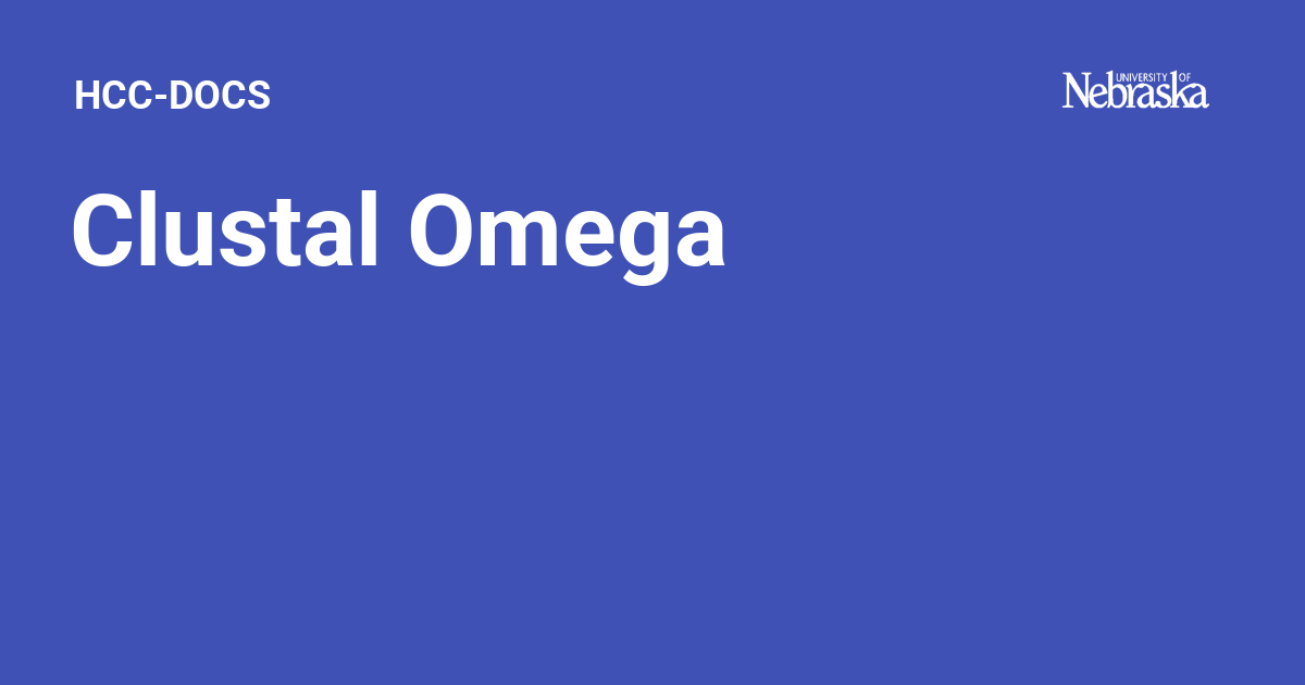 Clustal Omega - HCC-DOCS