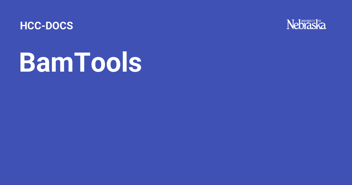BamTools - HCC-DOCS