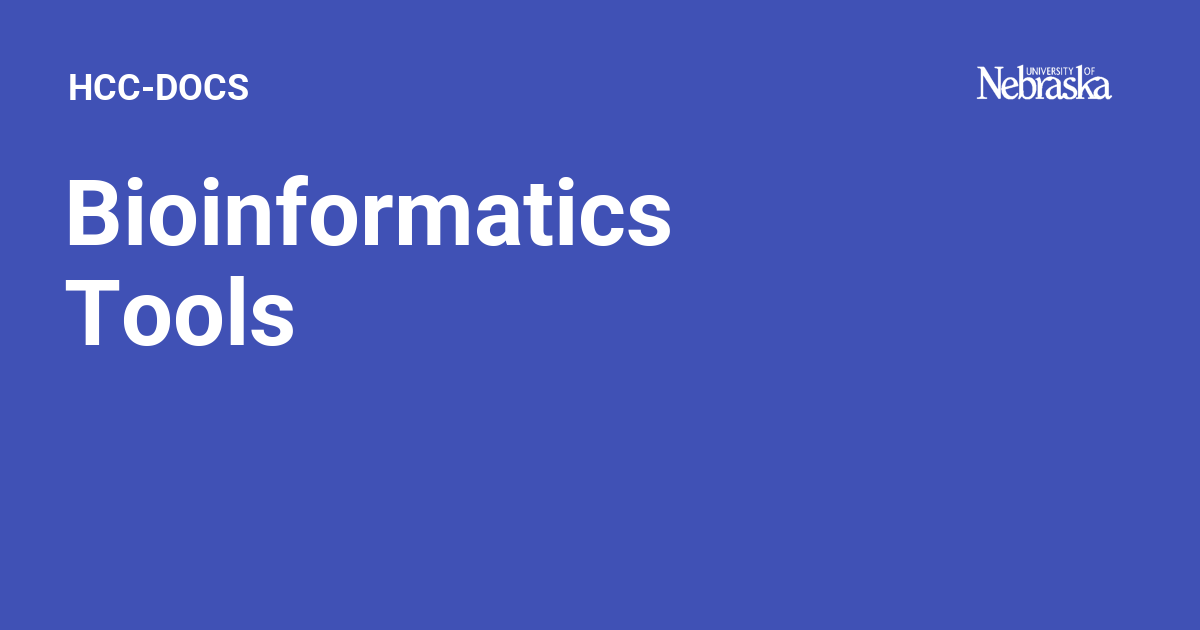 Bioinformatics Tools - HCC-DOCS