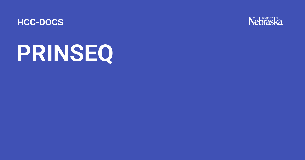 PRINSEQ - HCC-DOCS