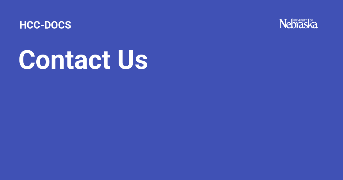 Contact Us - HCC-DOCS