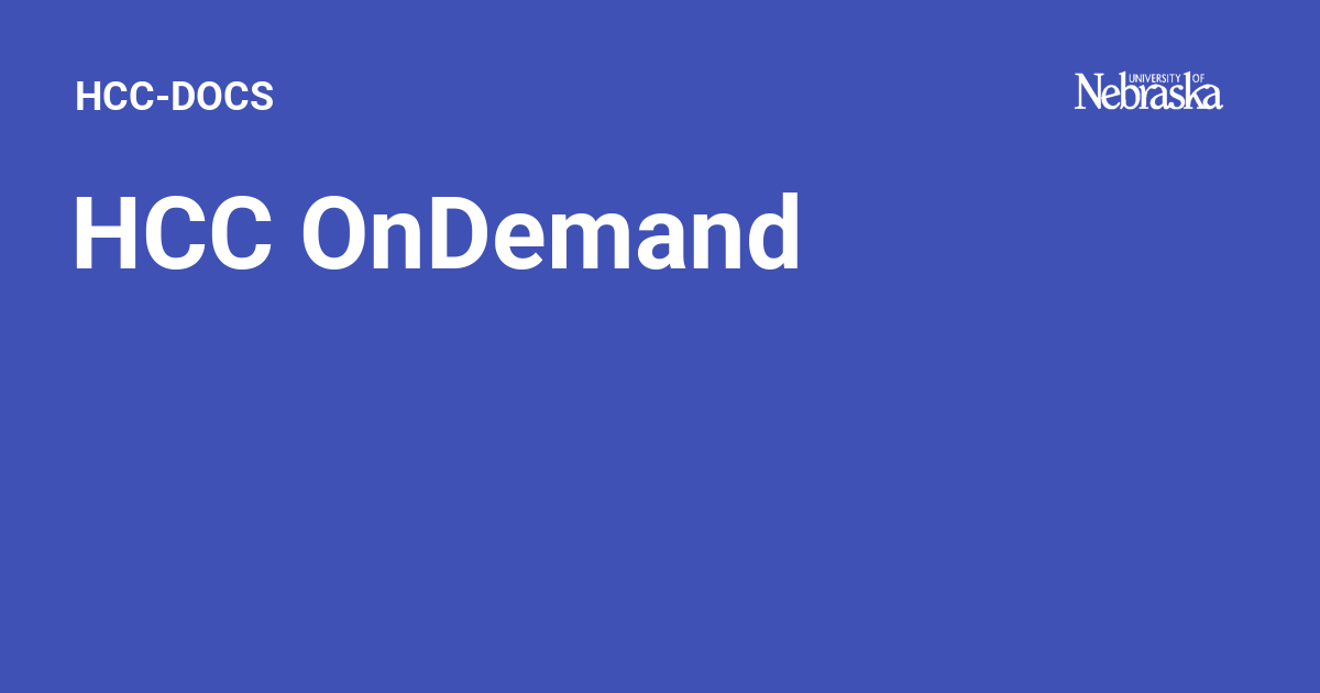 HCC OnDemand - HCC-DOCS